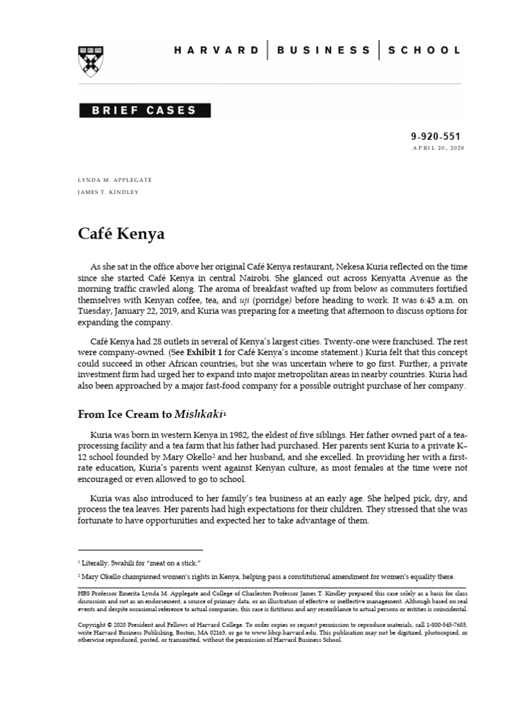 Café Worker Salaries in Kenya | PDF | Franchising | Kenya