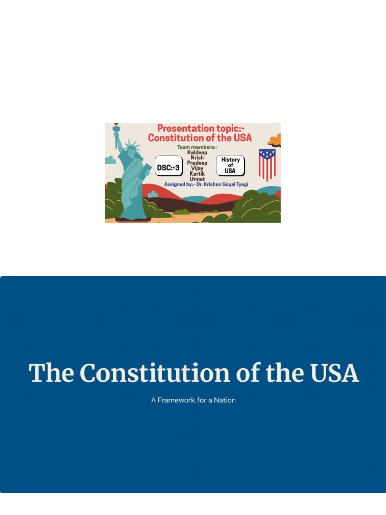 The US Constitution 1 | PDF
