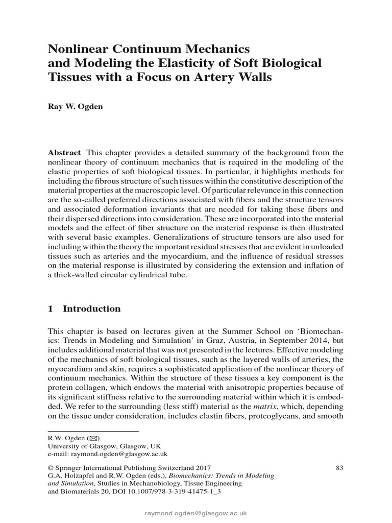 Ogden Book Chapter | PDF | Elasticity (Physics) | Stress (Mechanics)
