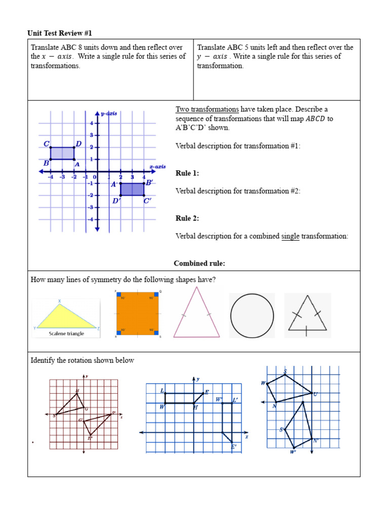 Unit Test Review | PDF
