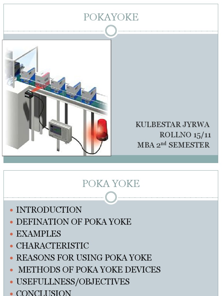 Poka Yoke | Systems Theory | Industries