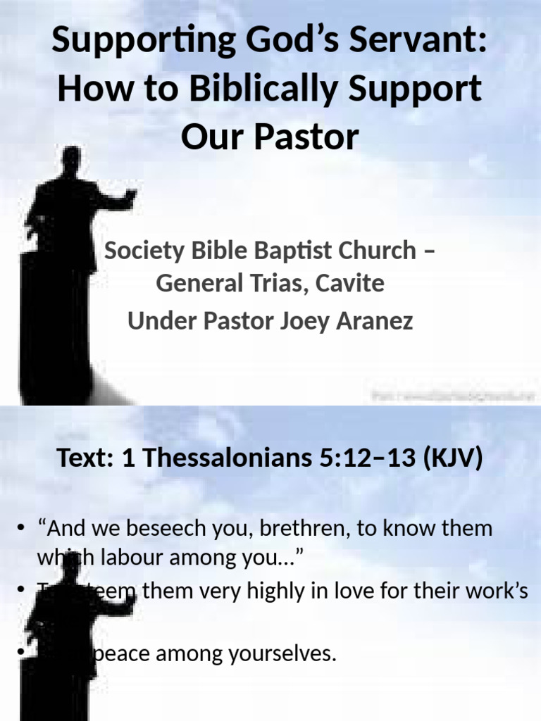 Supporting Gods Servant Sermon Presentation | PDF