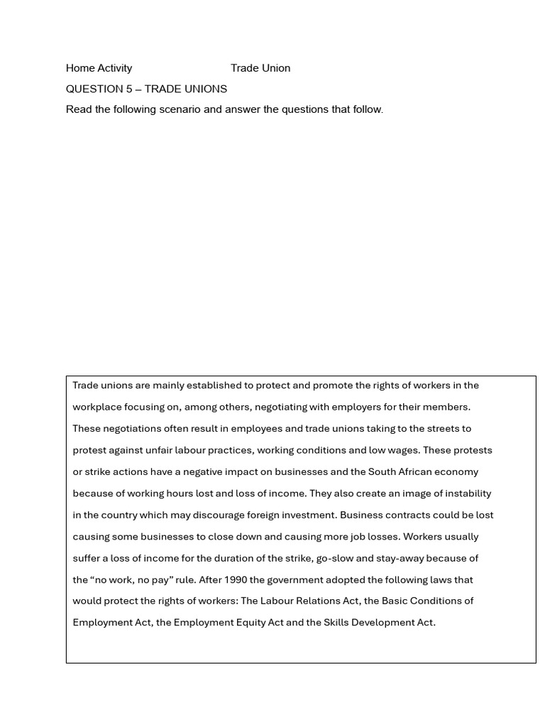 Trade Union ACTIVITY 2025 - 083548 | PDF