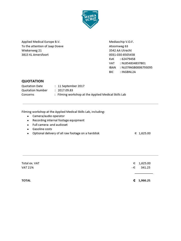 Applied Medical - Quotation | PDF
