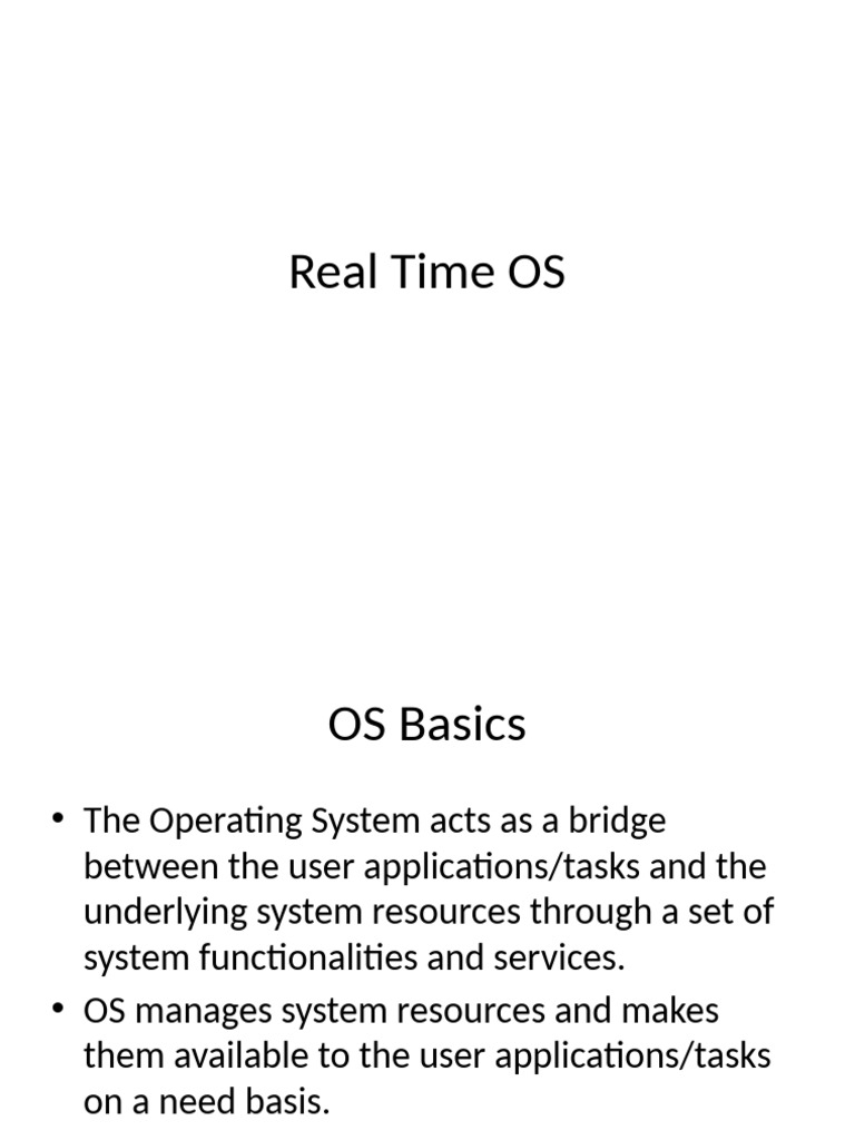 Real Time OS | PDF | Operating System | Kernel (Operating System)