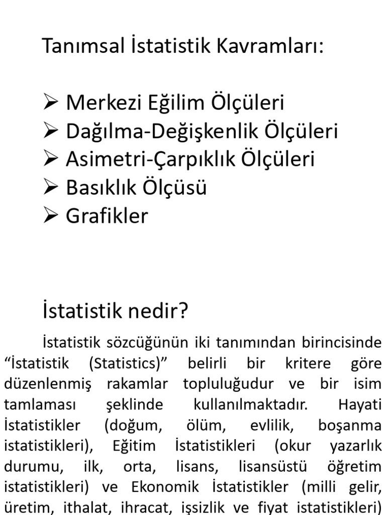 1 Merkezi Egilim Olculeri | PDF