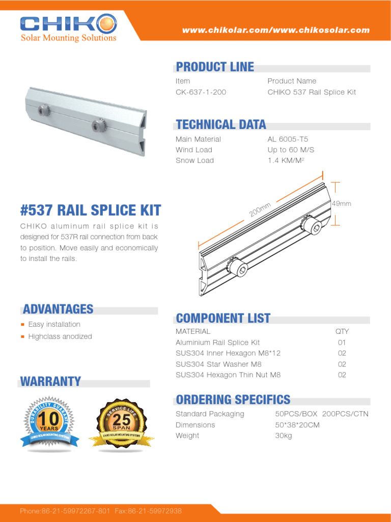 25 - Rail Splice Certificado | PDF