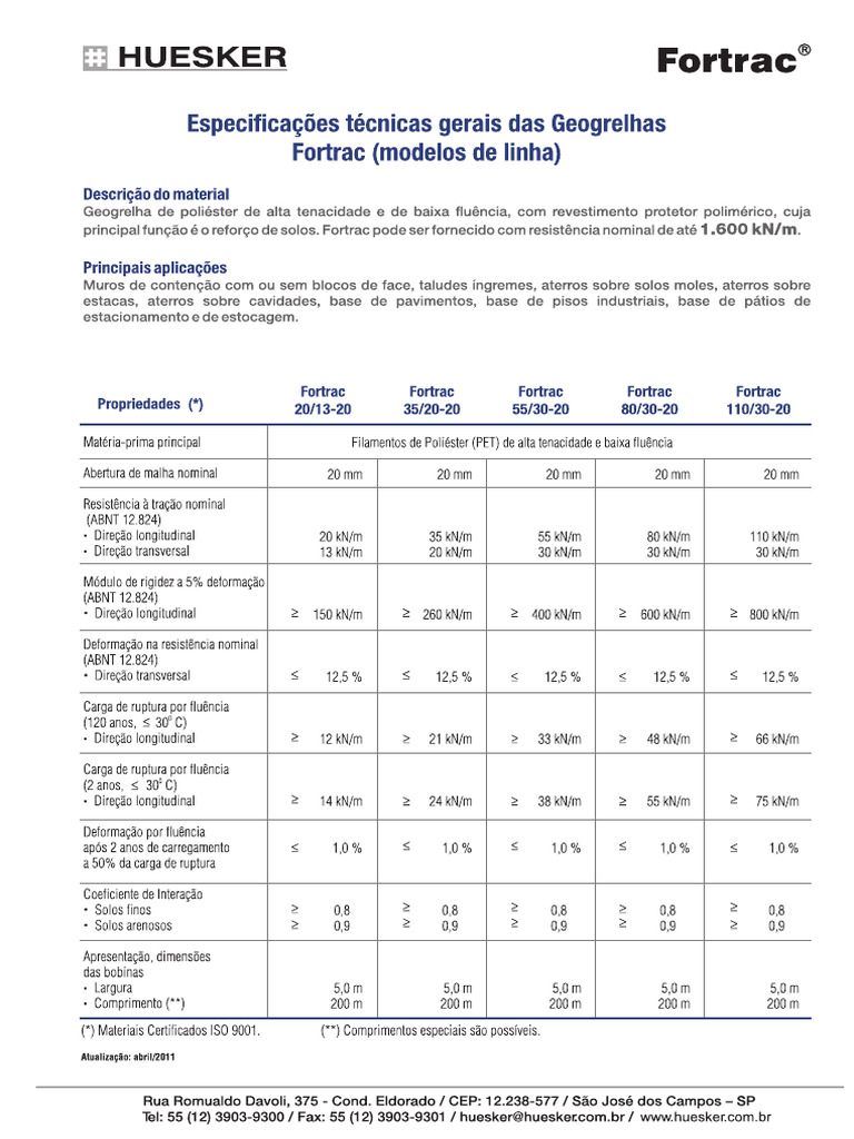 Especificacao Fortrac | PDF