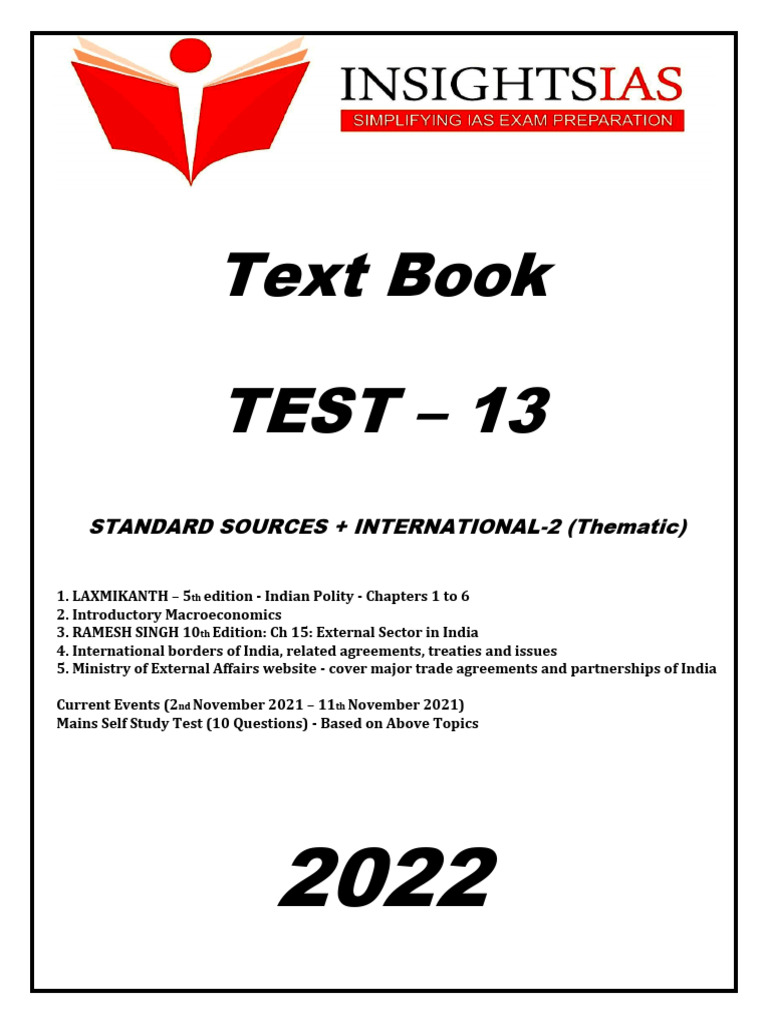Text Book: TEST - 13 | PDF | Gross Domestic Product | Government Budget ...