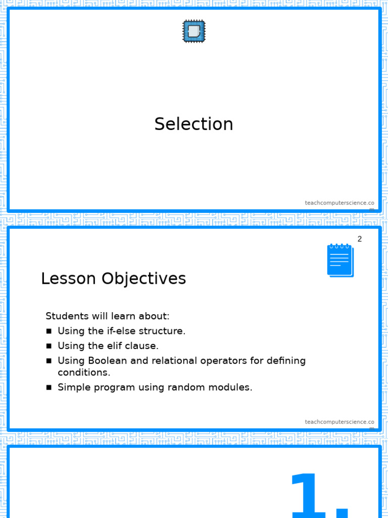Presentation - 05 Selection | PDF | Boolean Data Type | Computing