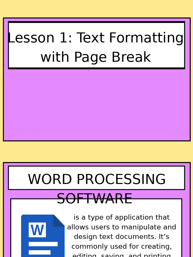 Text Formatting and Page Breaks Guide | PDF | Microsoft Word | Typefaces