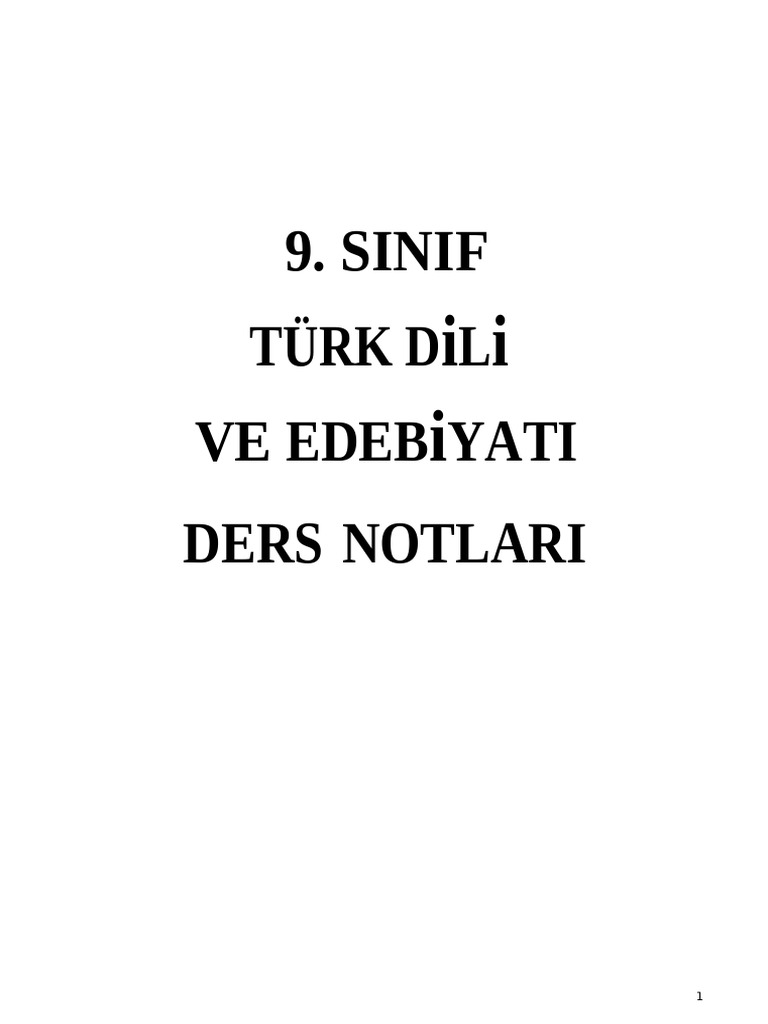 Sinif 1. Tema Notlar - Maari̇f Modeli̇ | PDF