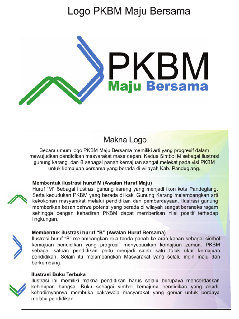 Logo PKBM Maju Bersama Dan Makna | PDF