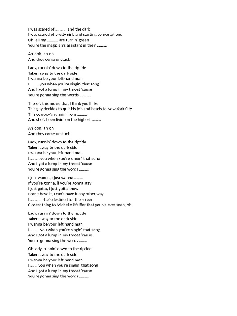 I Was Scared of | PDF