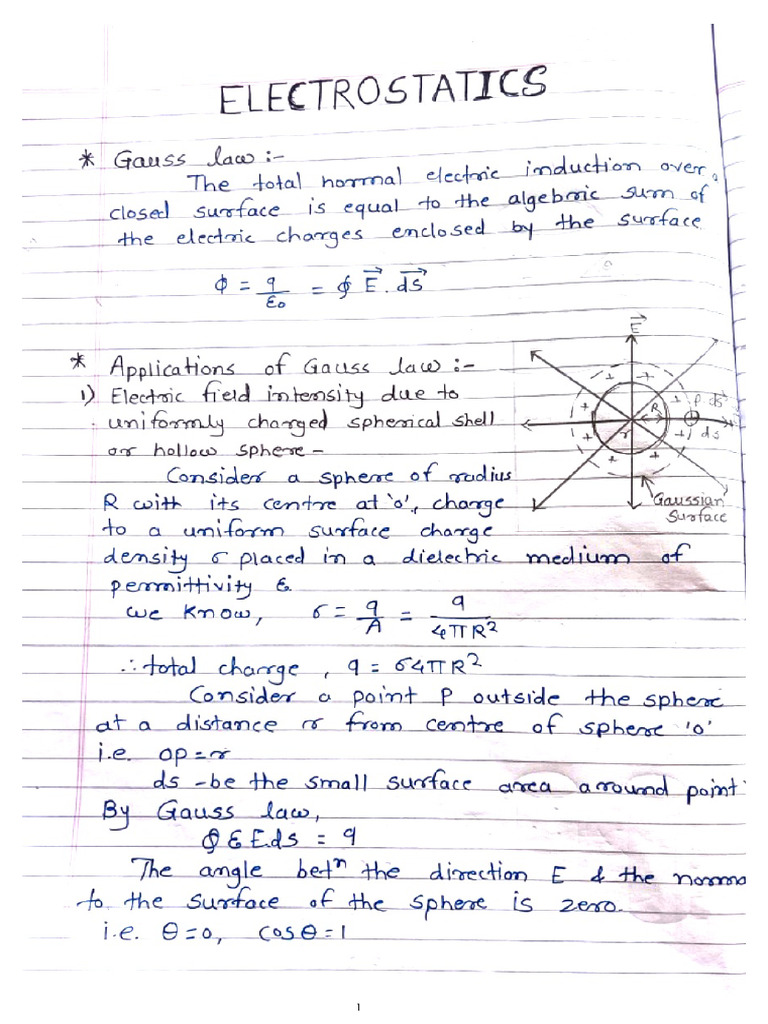 Electrostatics | PDF