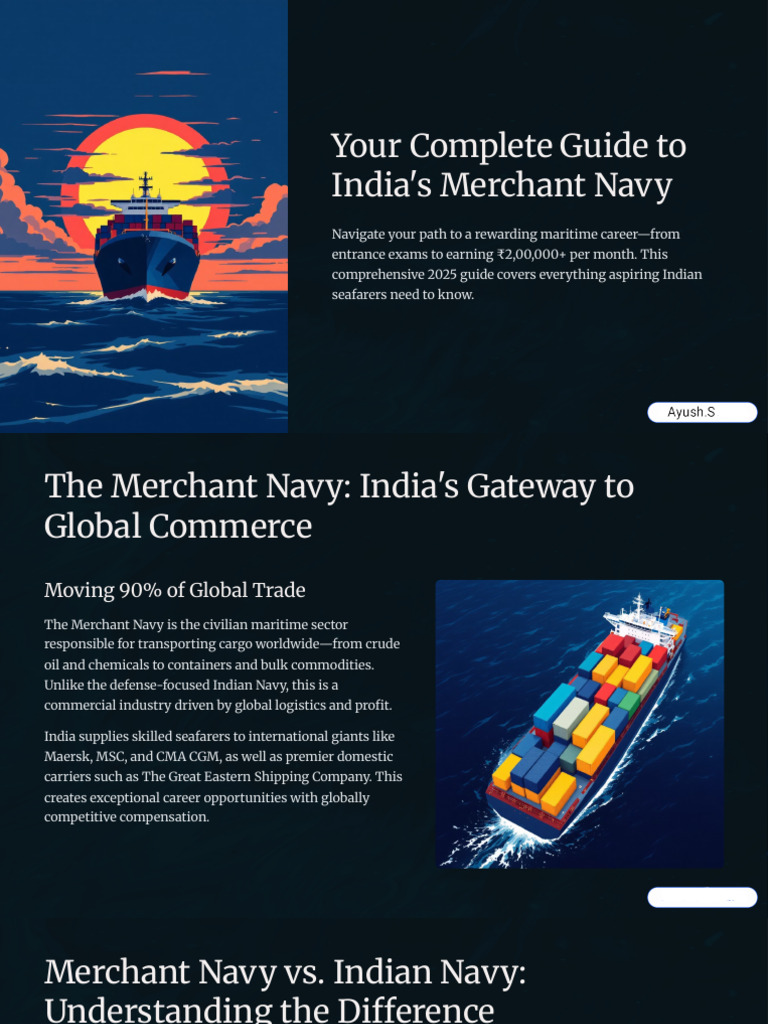 Your Complete Guide To Indias Merchant Navy | PDF