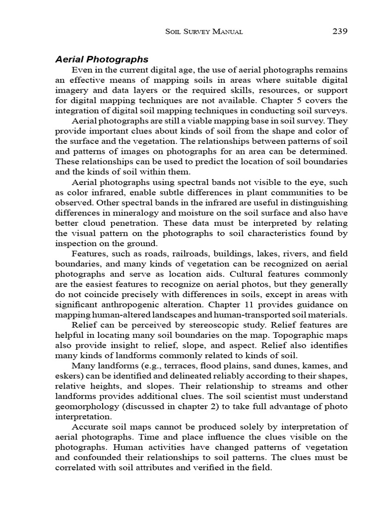 Aerial Photographs in Soil Mapping | PDF | Soil | Taxonomy (Biology)