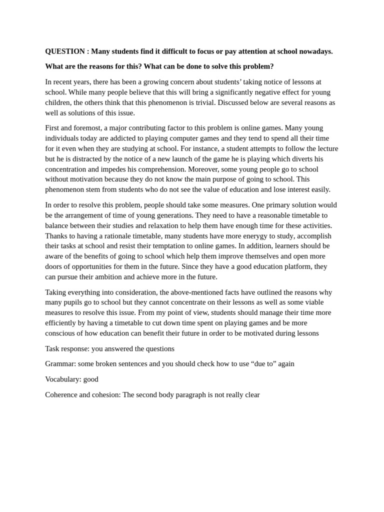 Loss of Concentration | PDF | Social Psychology | Behavior Modification