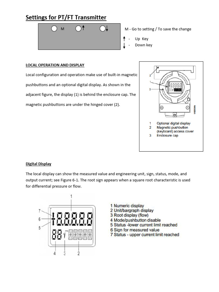Parameter For Pressure and Temp. Transmitter Setting | PDF | Damping ...