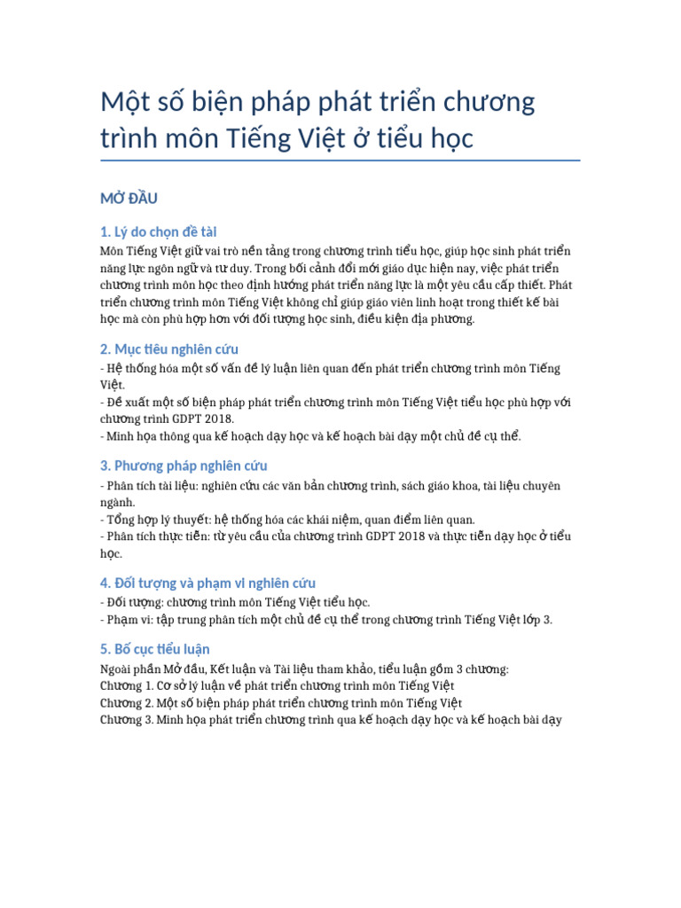 TieuLuan PTCT MoDau | PDF