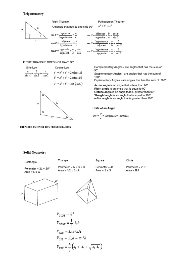 Plumbing Arithmetic Notes | PDF | Triangle | Euclid