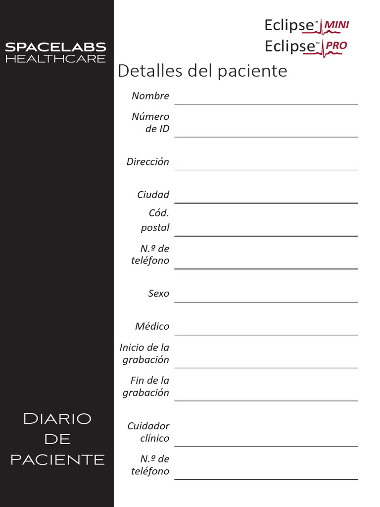 000-0590-00 ADS Patient Diary (SPA) - A6 RevA | PDF