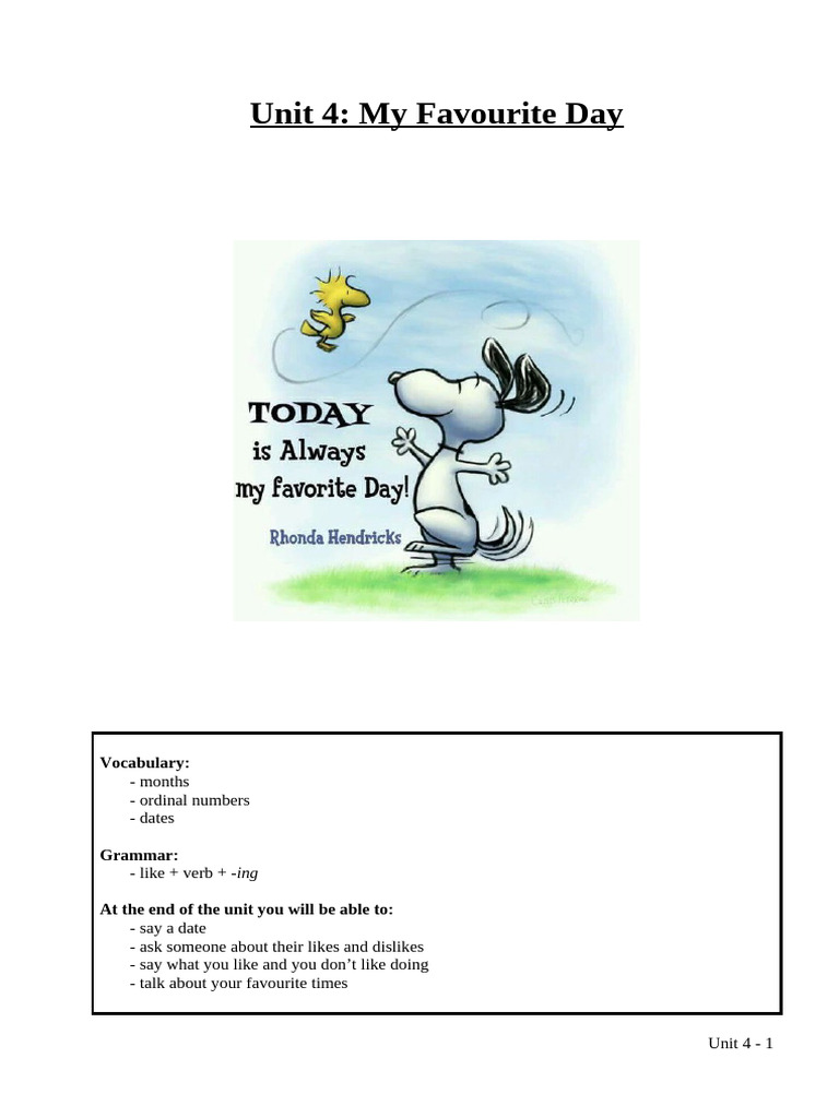 My Favourite Day: Dates and Likes | PDF | Languages Of Europe ...
