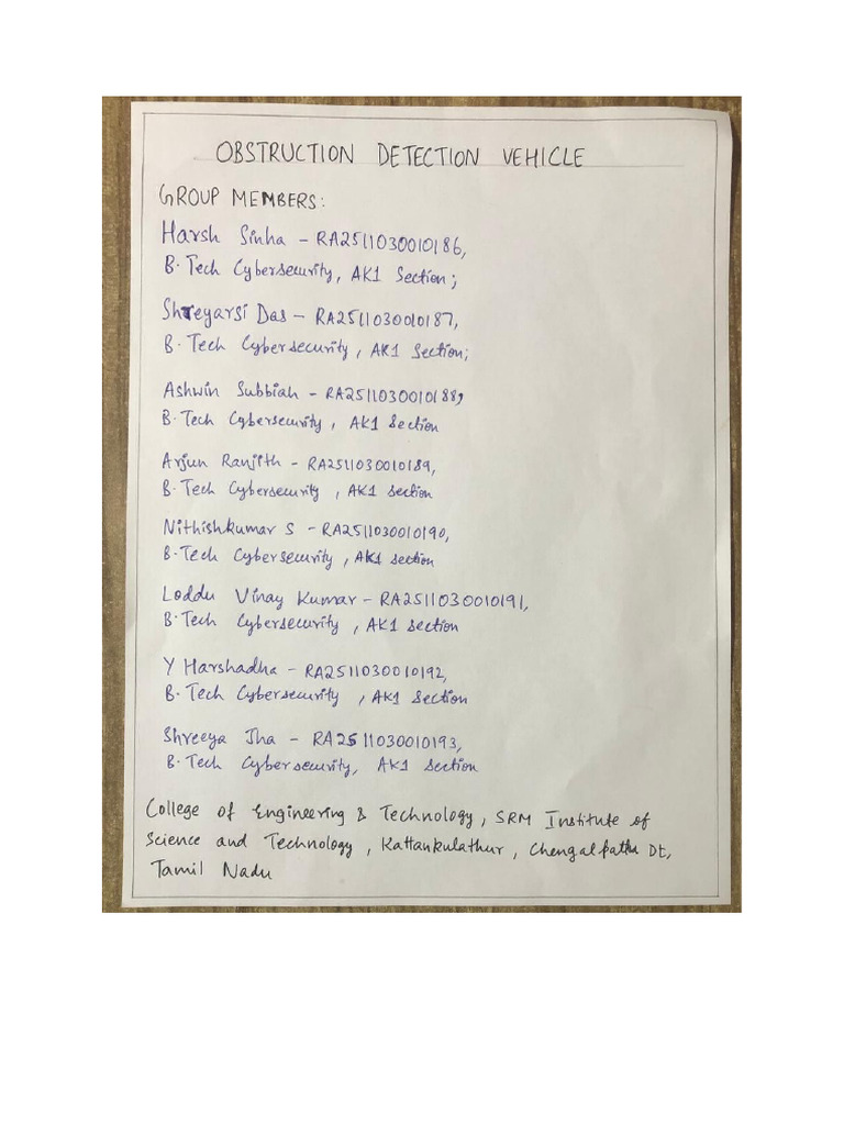 Group 9 - Obstruction Destruction Vehicle | PDF