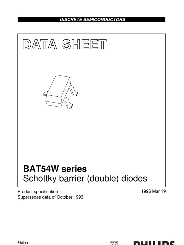 BAT54CW Schottky Diode Datasheet | PDF | Diode | Semiconductor Devices