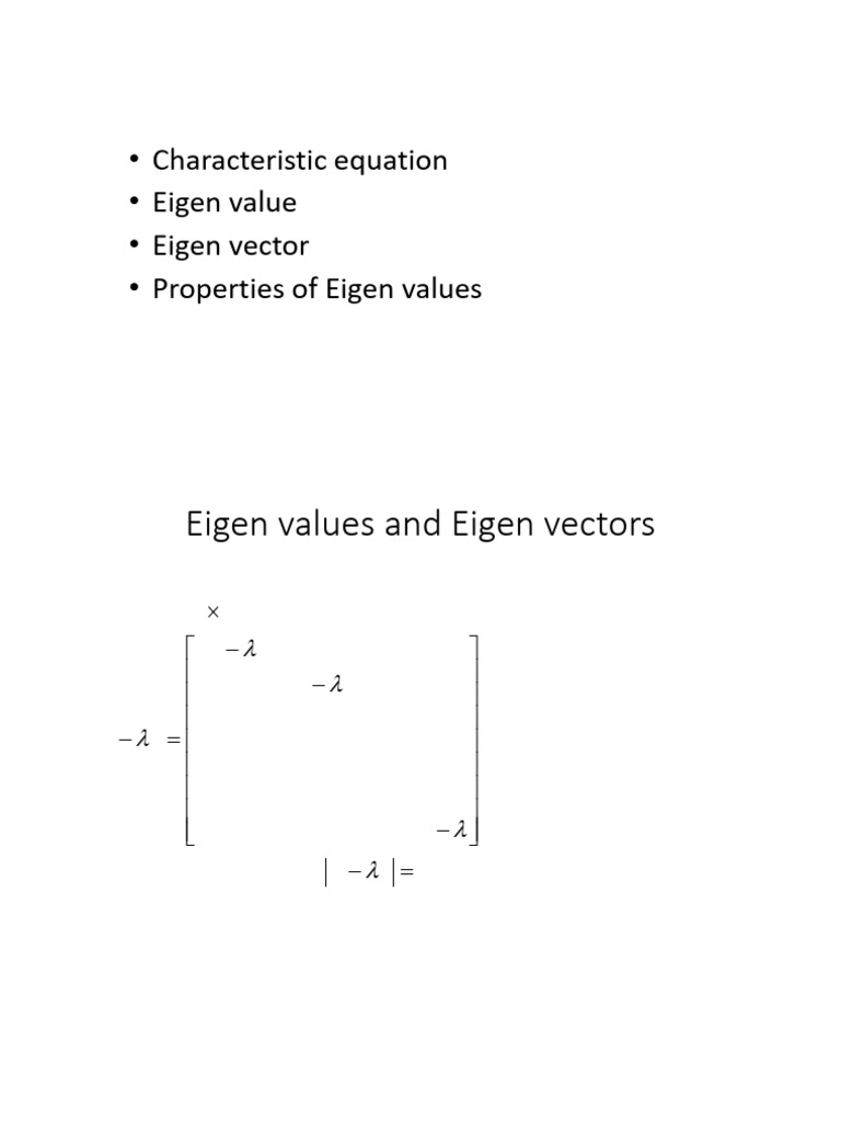 Eigen Values and Eigen Vectors | PDF | Eigenvalues And Eigenvectors ...