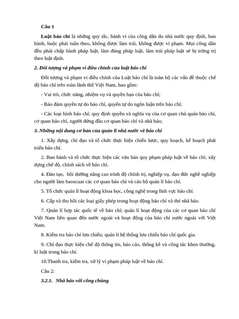 Luật Báo Chí | PDF