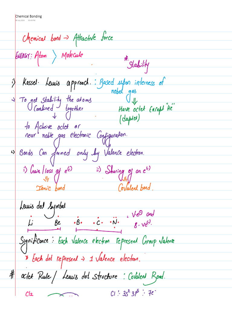 RM2 CHemical Bonding NOTES | PDF