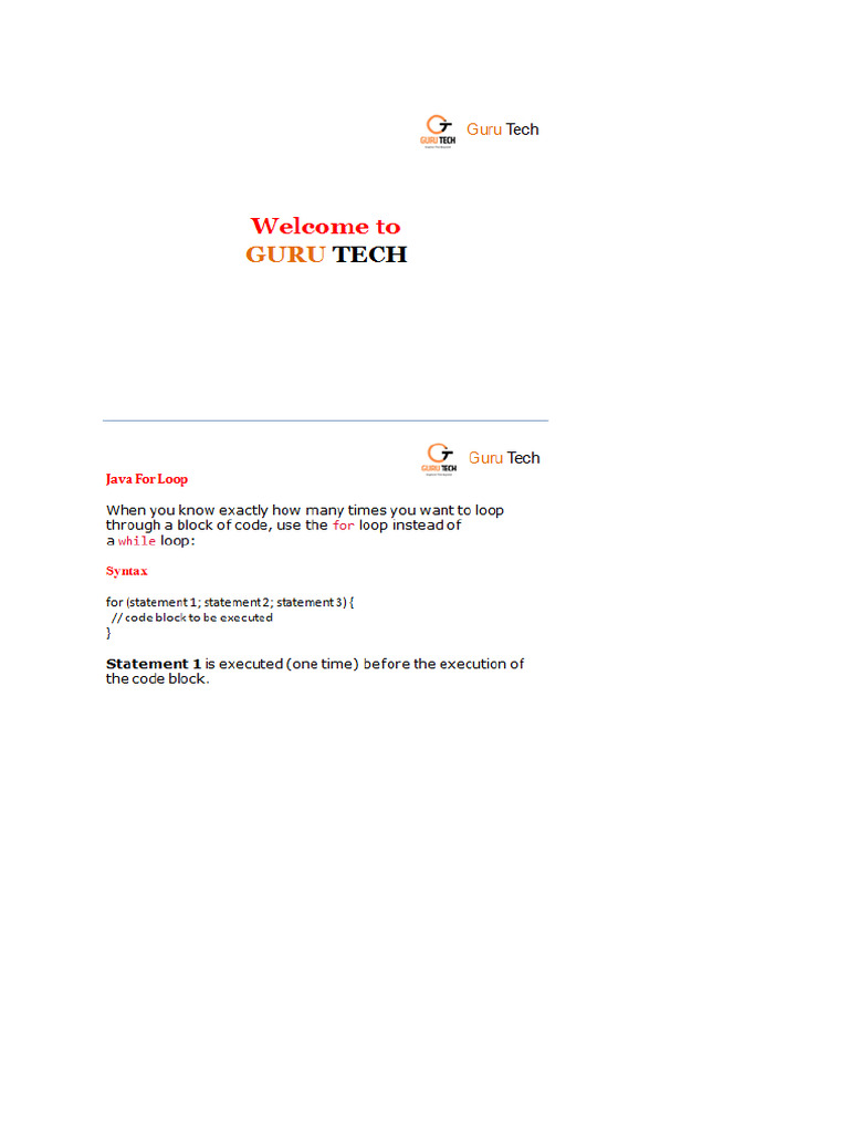 Chapter 007 For Loop For Each Loop Java Break And Continue Pdf