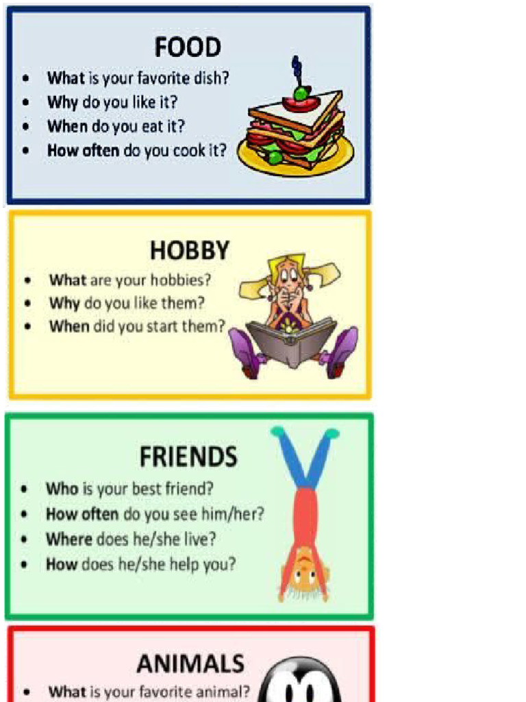 Flash Cards WH - and H - Questions | PDF