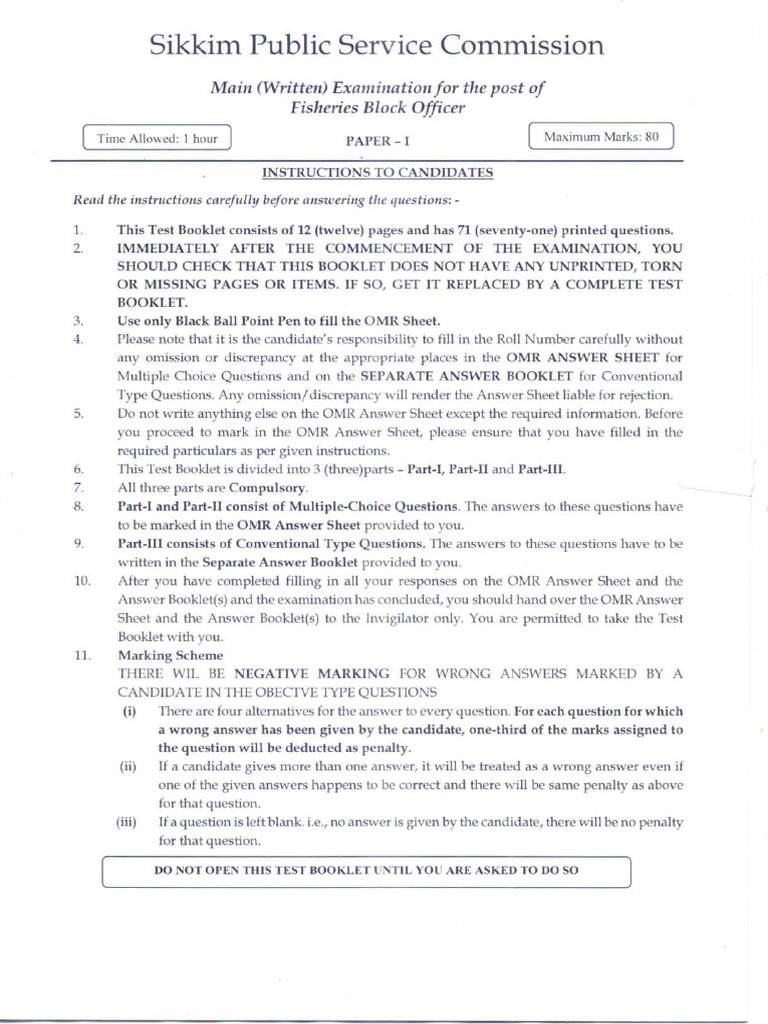 Fisheries BO Paper I | PDF