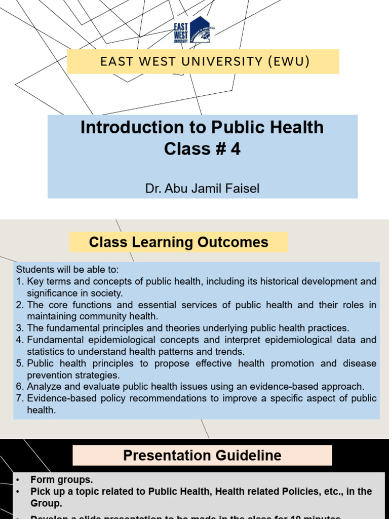 Public Health Overview and Strategies | PDF | Psychological Concepts ...