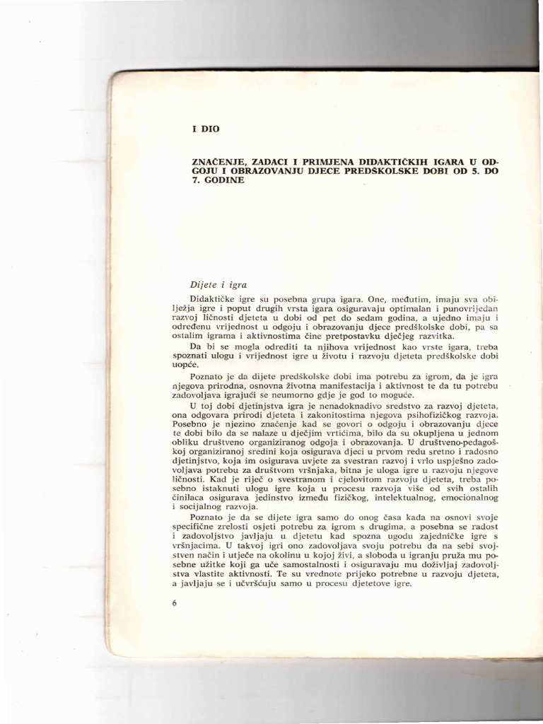 Igre Predškolske Djece | PDF