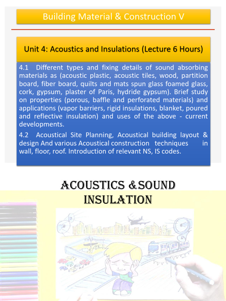 Acoustics and Insulation Techniques | PDF | Sound | Wall