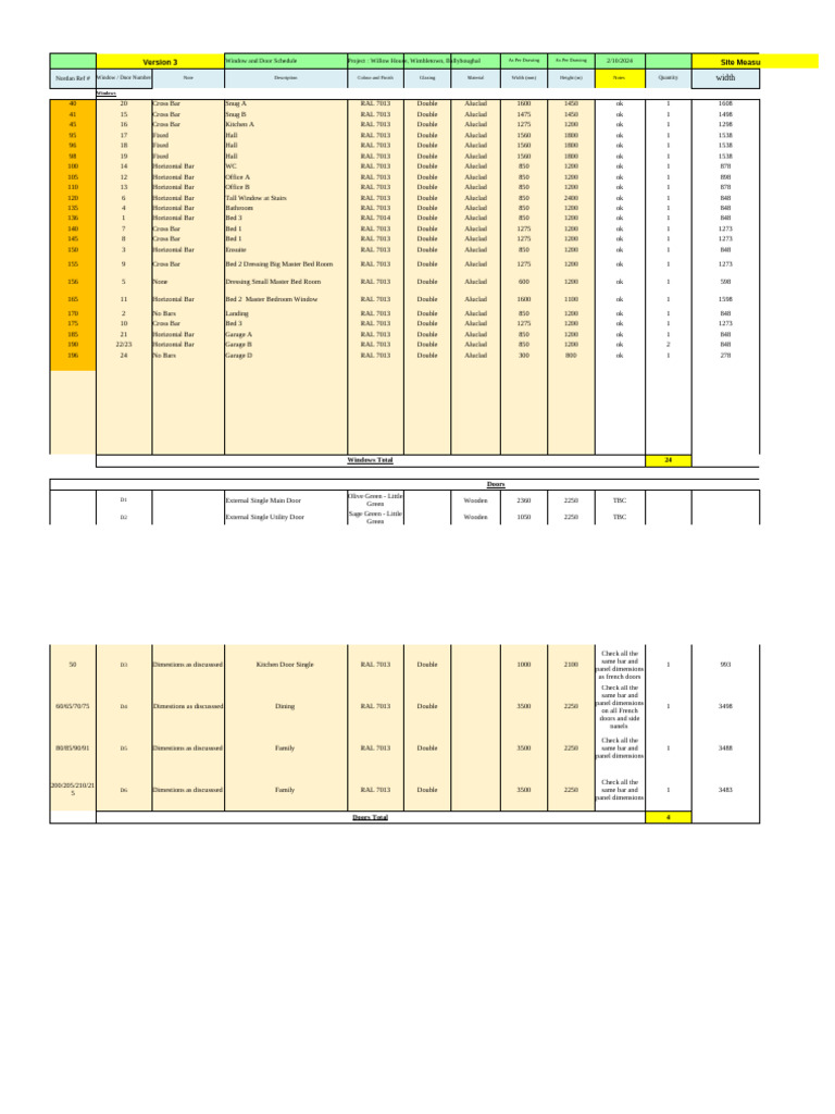 Window & Door SCH Wimbletown Version 3 Final Oct 24 | PDF | Window ...