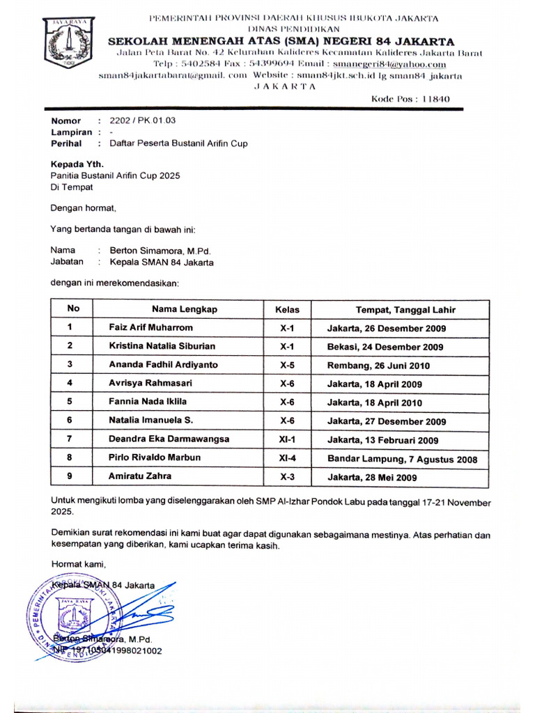 Scan Surat Rekomendasi | PDF
