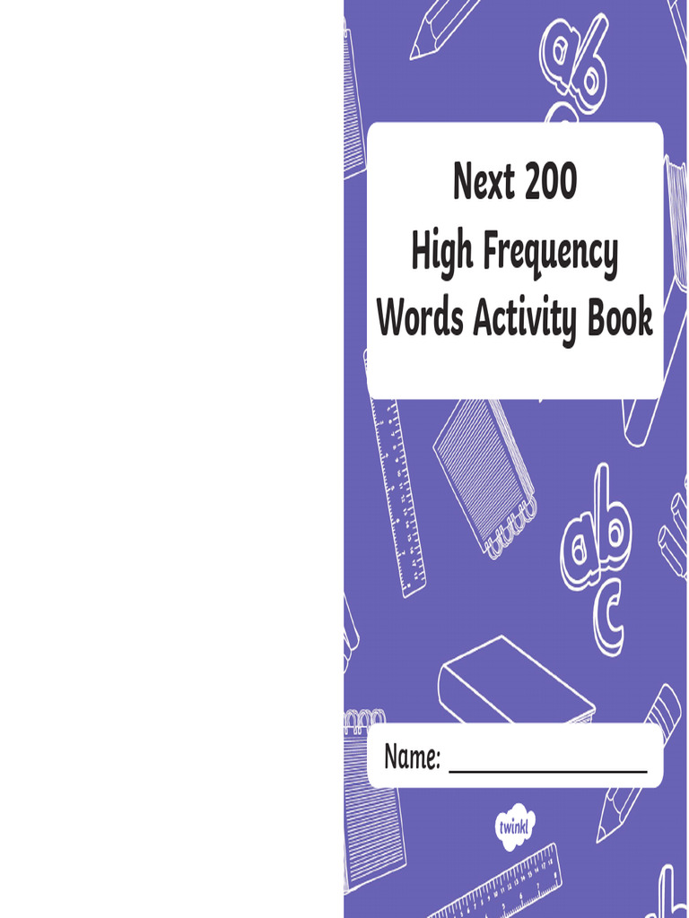 High Frequency Words Activity Book | PDF | Chess Theory | Chess Openings
