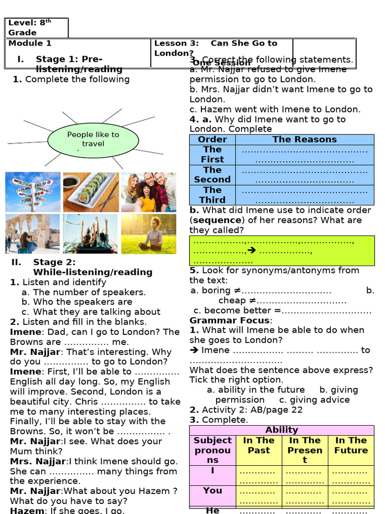 8th Grade Module 1 Lesson 3 Can She Go To London Group Session 165131 ...