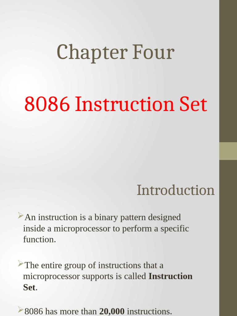 Chapter 4 Instruction Set | PDF | Binary Coded Decimal | Arithmetic