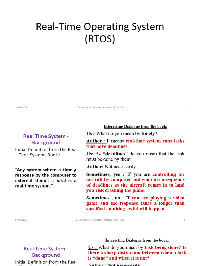 RTOS | PDF | Scheduling (Computing) | Operating System