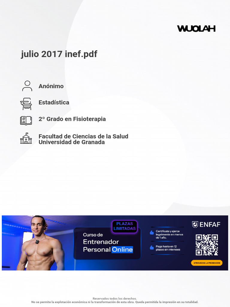 Wuolah Free Julio 2017 Inef | PDF