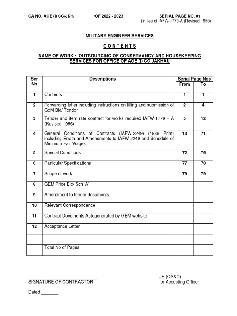 Outsourcing Housekeeping Tender Jakhau | PDF | Taxes | Employment