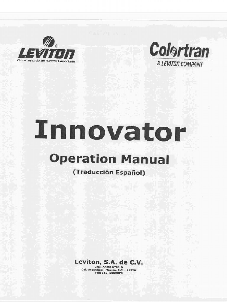 COLORTRAN Innovator Operation Manual - Spanish Rev A | PDF