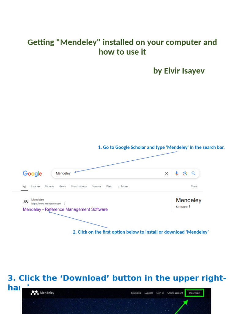 Presentation On Mendeley | PDF