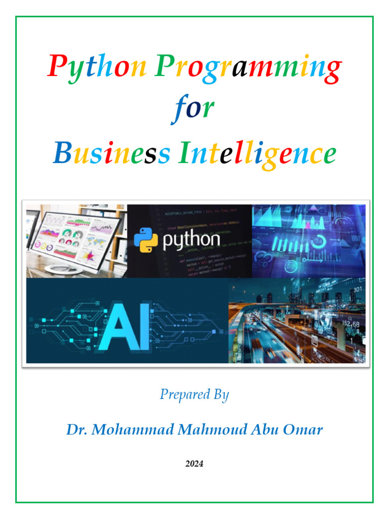 Chapters 1-2-3-4-5 Python Programming for Business Intelligence - Copy | PDF | Python ...