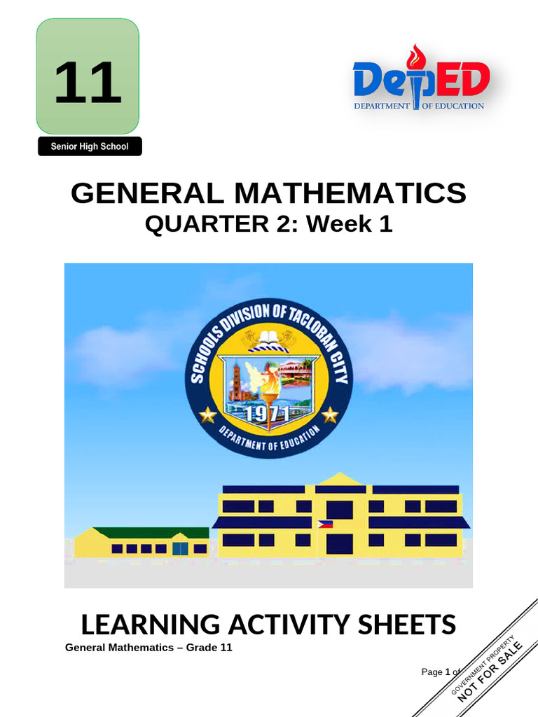 General Mathematics Grade 11.Q2.Week 1 | PDF | Interest | Debt